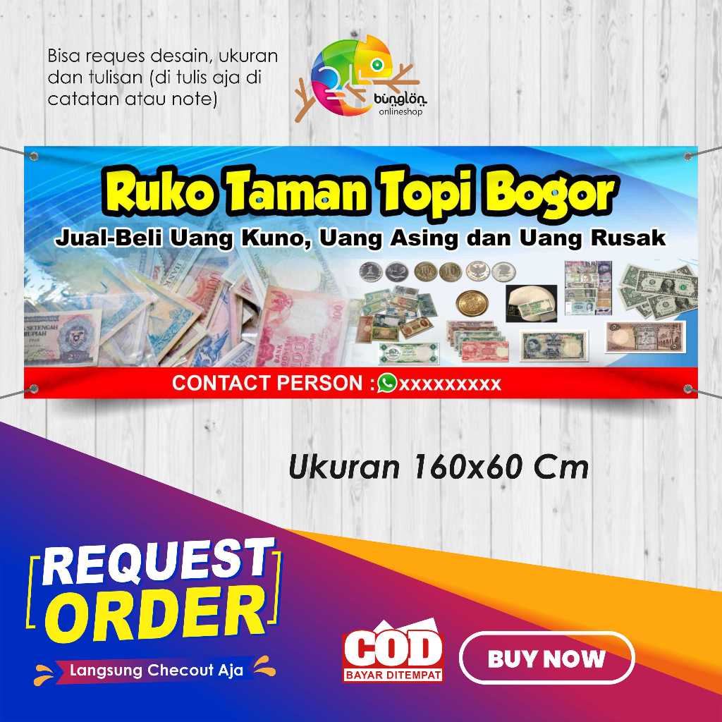 Jual Spanduk Banner 160x60 Jual Beli Uang Kuno Custom | Shopee Indonesia