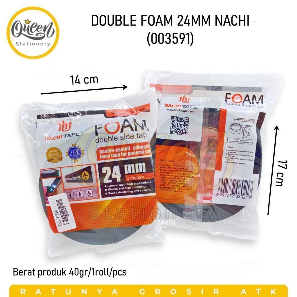 Jual 1 PCS DOUBLE FOAM 24MM NACHI / DOUBLE TAPE / ISOLASI BOLAK-BALIK (003591) | Shopee Indonesia