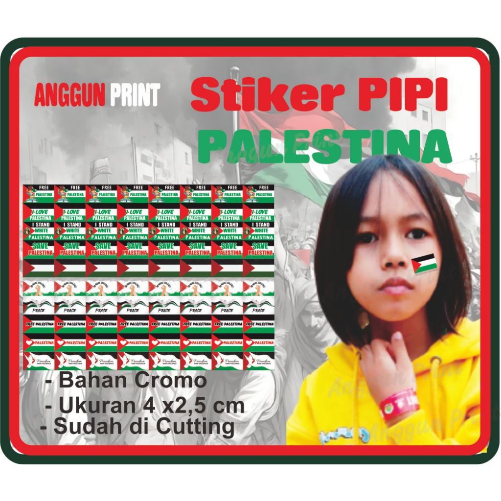 Jual Tempelan Pipi Palestine- Sticker Pipi palestina - sticker ...