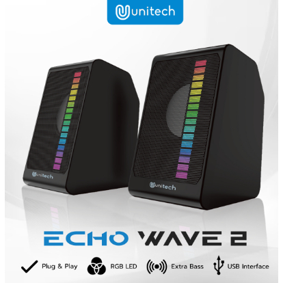 Jual UNITECH SPEAKER USB ECHO WAVE 2 RGB LED EXTRA BASS - DISASS JOGJA ...