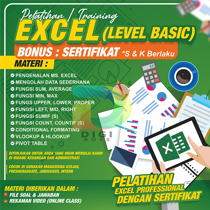 Jual Pelatihan Excel Basic GRATIS SERTIFIKAT | Shopee Indonesia