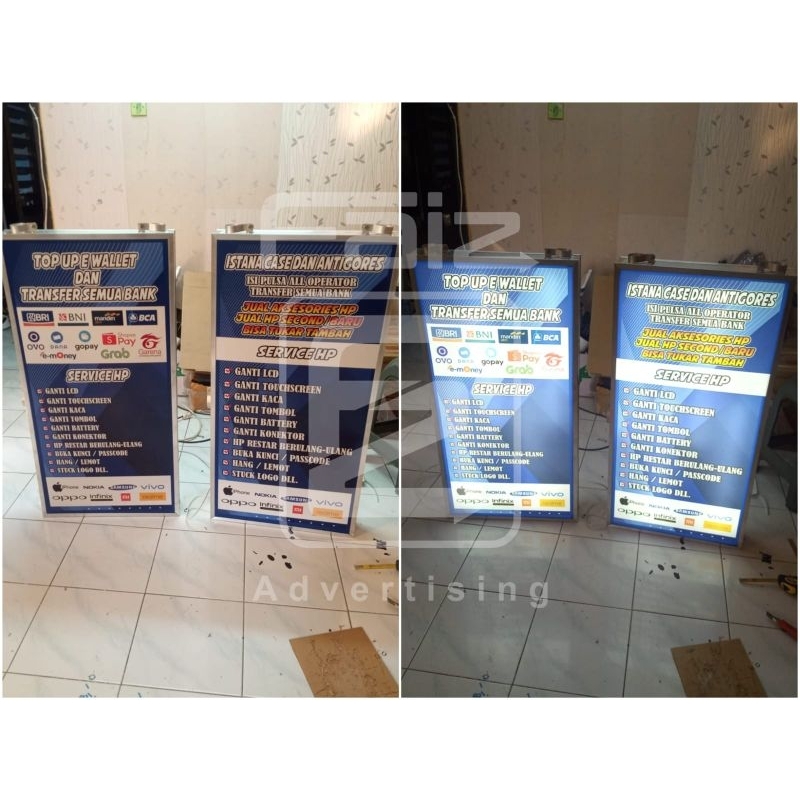 Jual NEON BOX OUTDOOR Custom 2 sisi 70x40 Akrilik | Shopee Indonesia