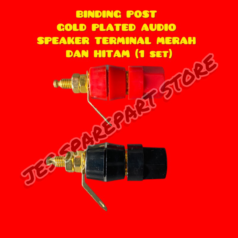 Jual BINDING POST GOLD PLATED AUDIO SPEAKER TERMINAL MERAH DAN HITAM (1 ...