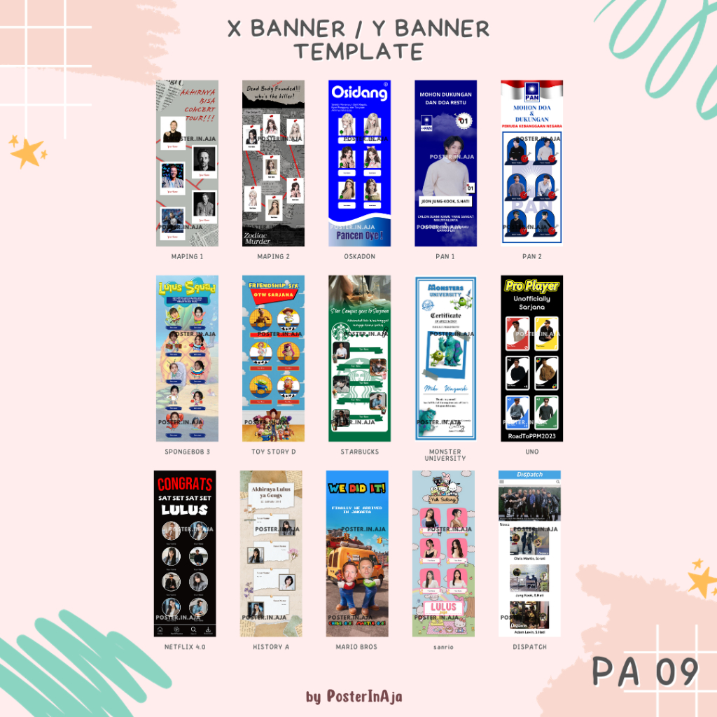 Jual Cetak Print Custom X Banner Y Banner Flexi Korcin FREE DESIGN ...