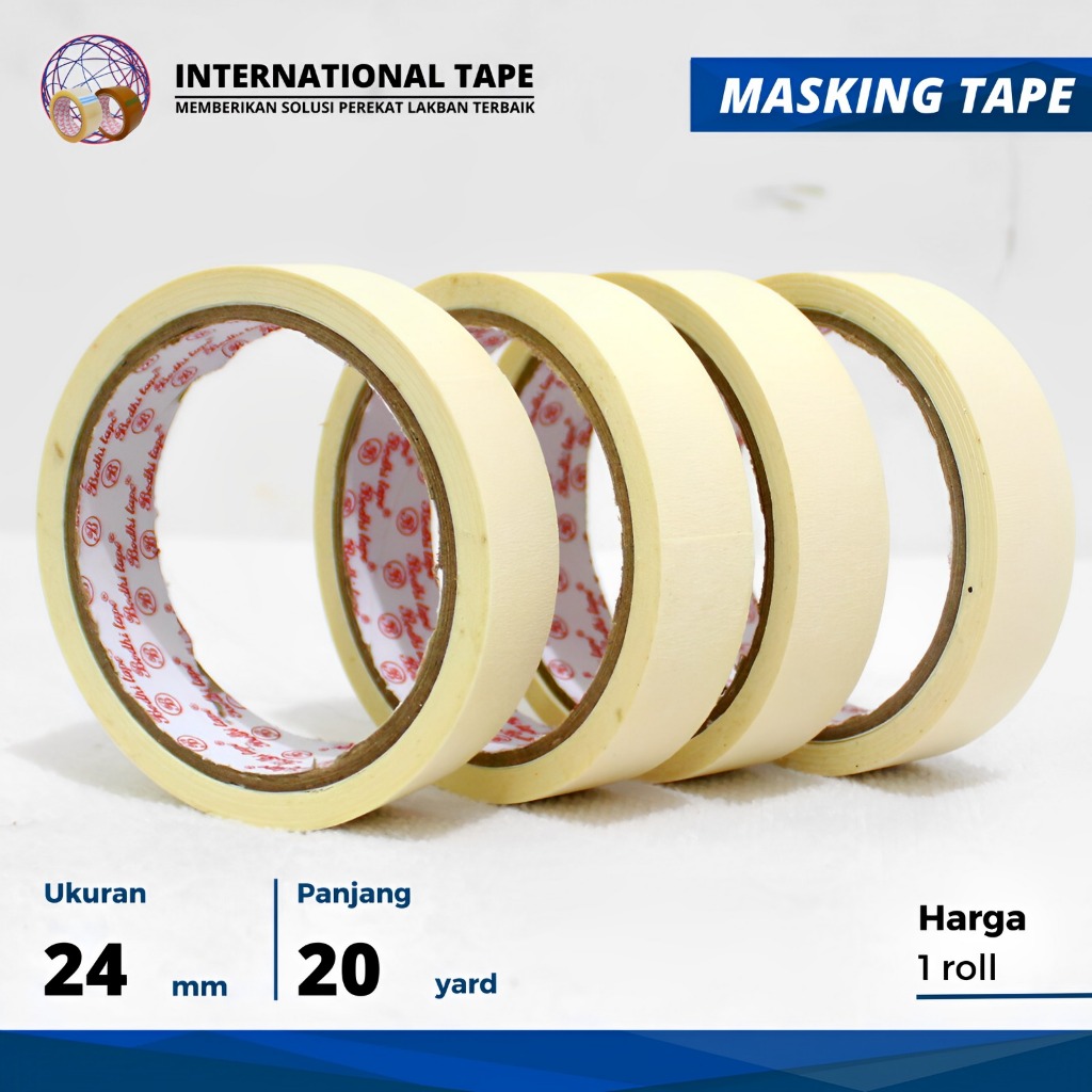 Jual LAKBAN KERTAS/MASKING BODHI 24MM X 20YARD PERPCS | Shopee Indonesia