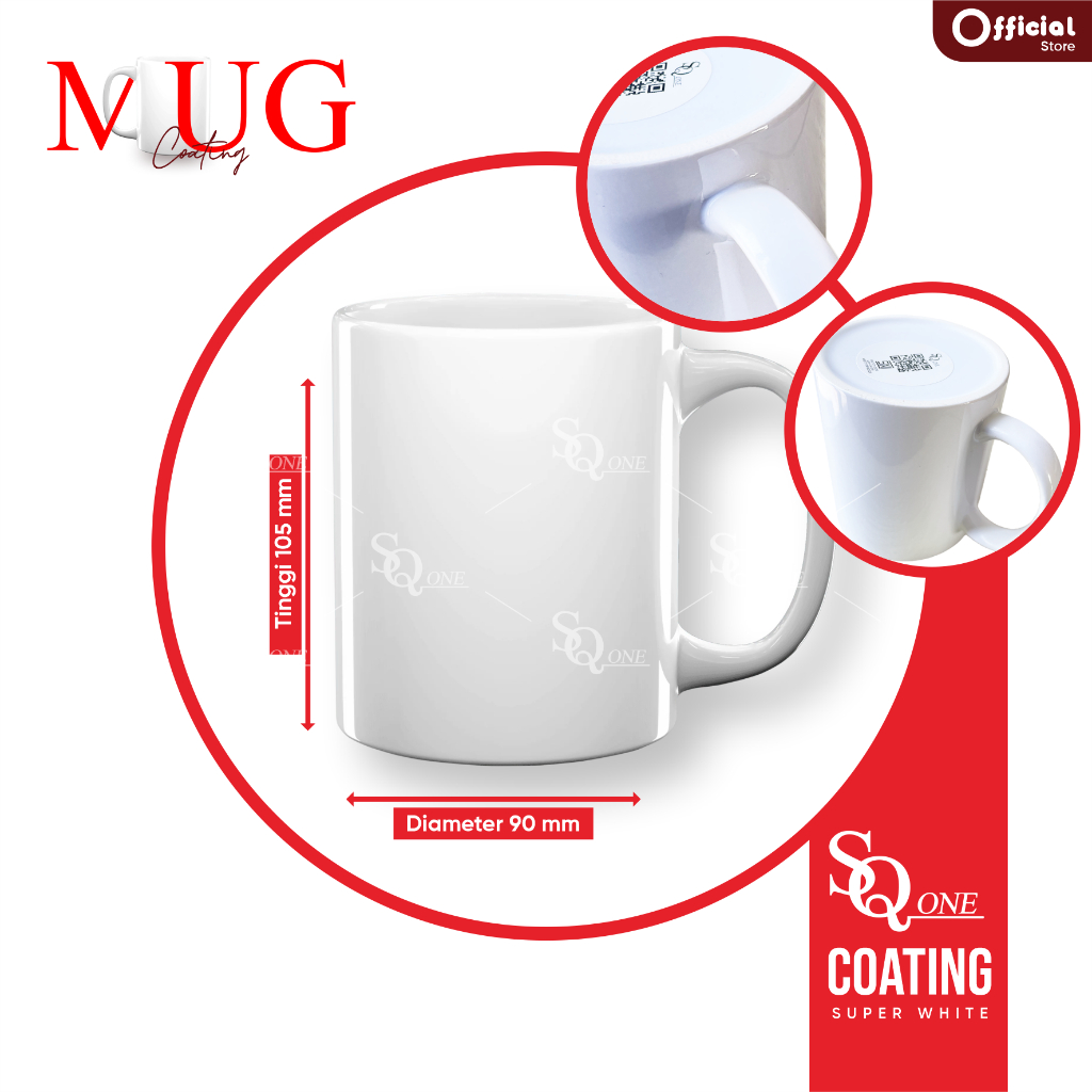 Jual MUG COATING POLOS PUTIH SIAP DICETAK DESAIN | Shopee Indonesia