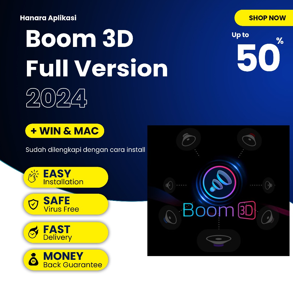Jual Software Peningkatan Audio 3D: Boom 3D [WIN & MAC] | Shopee Indonesia