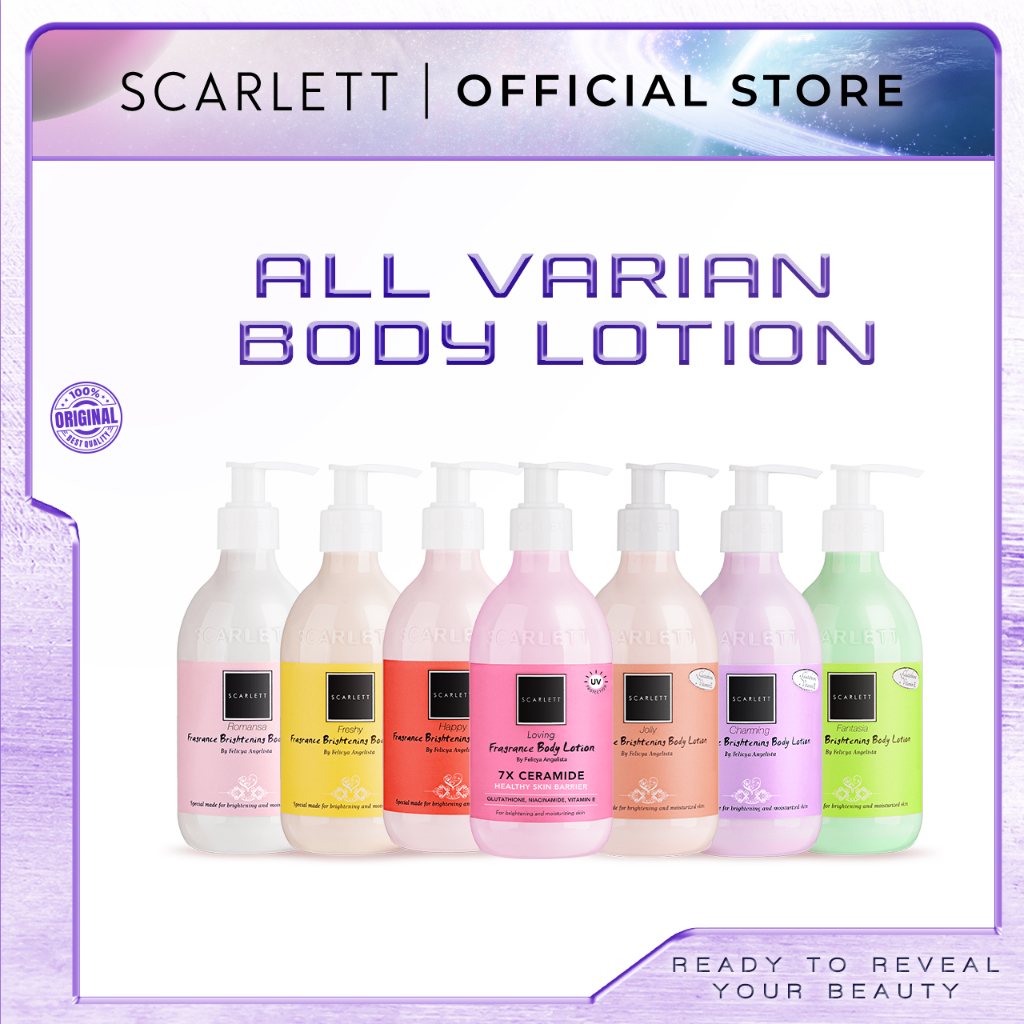 Jual Scarlett Whitening Body Lotion ( Romansa, Happy, Charming, Loving ...