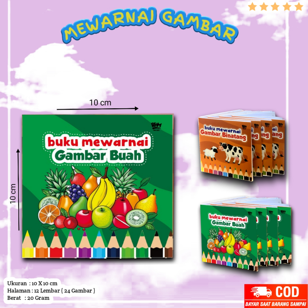 Jual Mini Book - Buku Mini Mewarnai / Mewarnai Anak / M A | Shopee ...