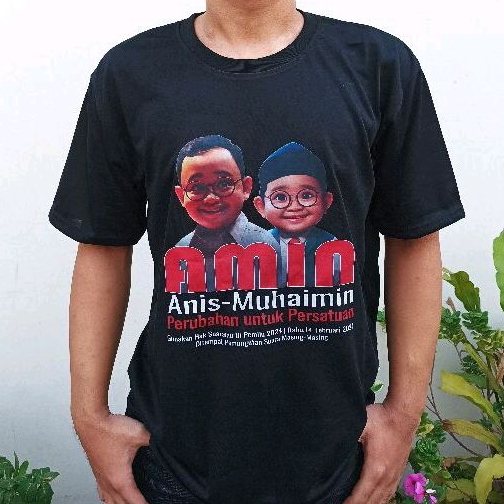 Jual Kaos Amin, Kaos Anis Baswedan versi AI | Baju Amin 2024 | Kaos ...