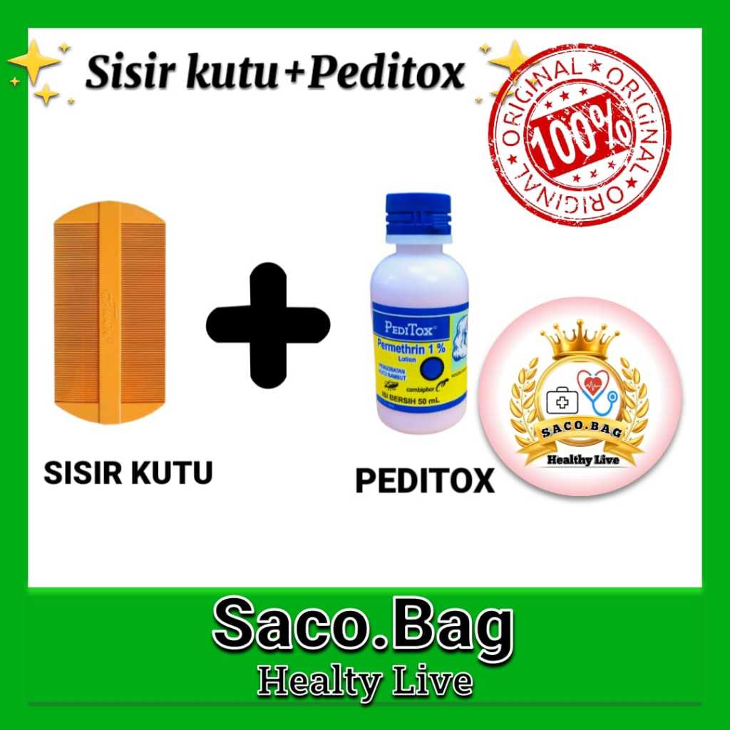 Jual Obat Kutu Rambut Peditox 50ml + Sisir Kutu | Shopee Indonesia