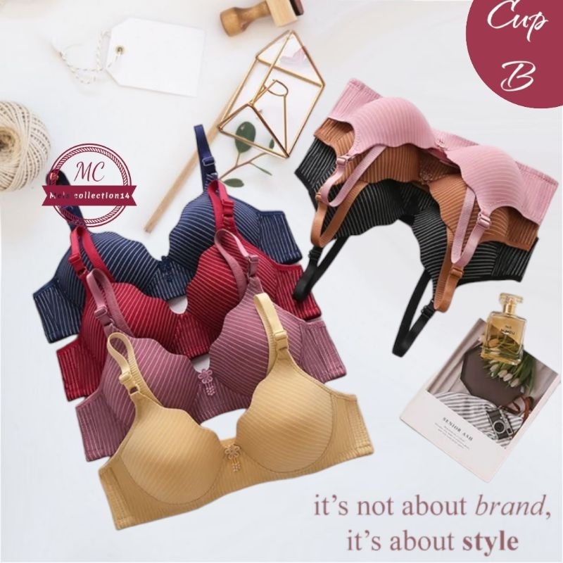 Jual Bh tanpa kawat busa tipis cup B size 36-42 daily bra cup besar ...