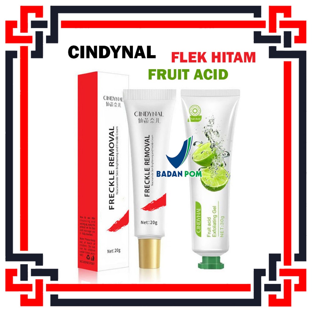 Jual LS [ PAKETAN ] CINDYNAL Perawatan Wajah Fruit Acid Peeling Exfolating Gel & Salep Flek ...