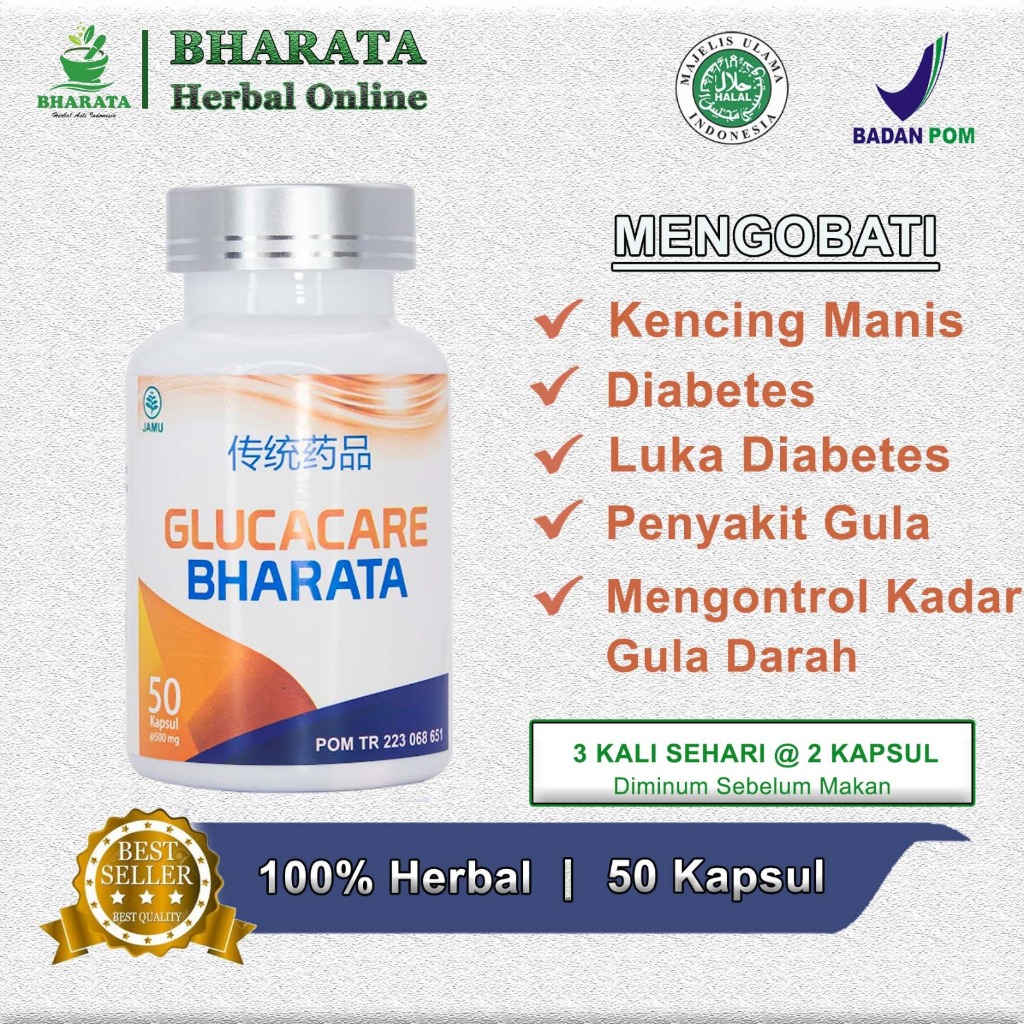 Jual Glucacare Bharata Obat Herbal Ampuh Untuk Diabetes Dan Penurun ...