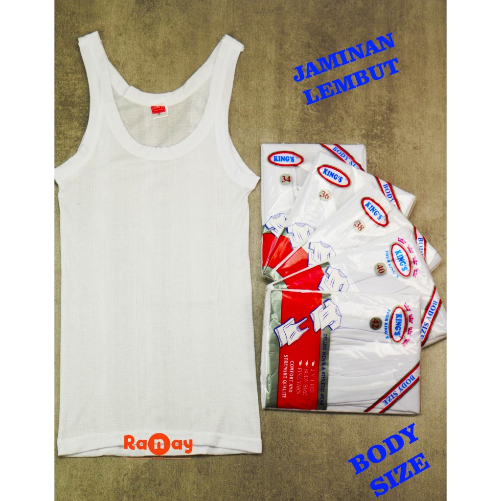 Jual 3 PCS SINGLET LAKI LAKI KING'S | SINGLET PRIA KATUN | KAOS DALAM ...