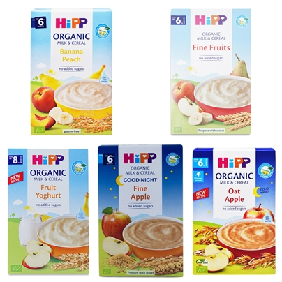 Jual HiPP Organic Milk & Cereal 250g (Banana Peach, Fine Fruits, Fruit ...