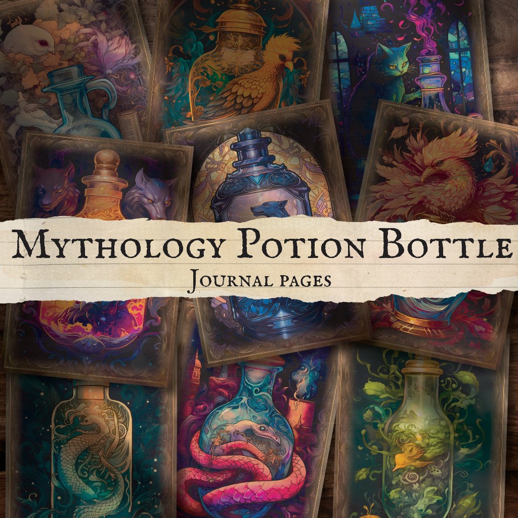 Jual MYTHOLOGY POTION BOTTLE - JOURNAL PAPER - WALL DECOR - DECOR PAPER ...