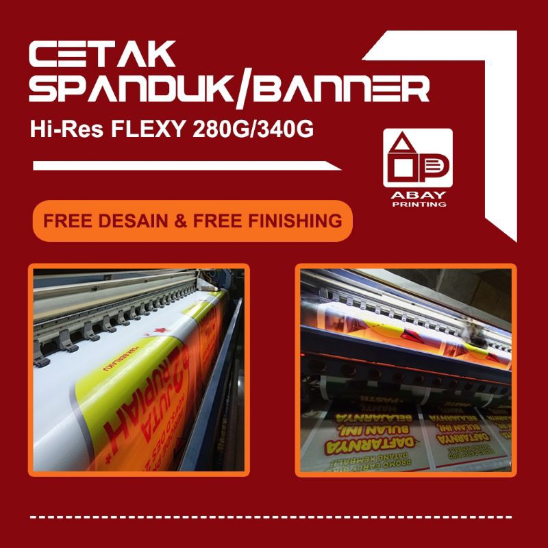 Jual Cetak spanduk banner flexi 280 dan 340 gram high resolution | Shopee Indonesia