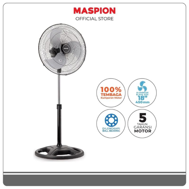 Jual Kipas Angin Berdiri 18" MASPION Power Fan PW-452 ( Stand Fan 18 inch ) | Shopee Indonesia