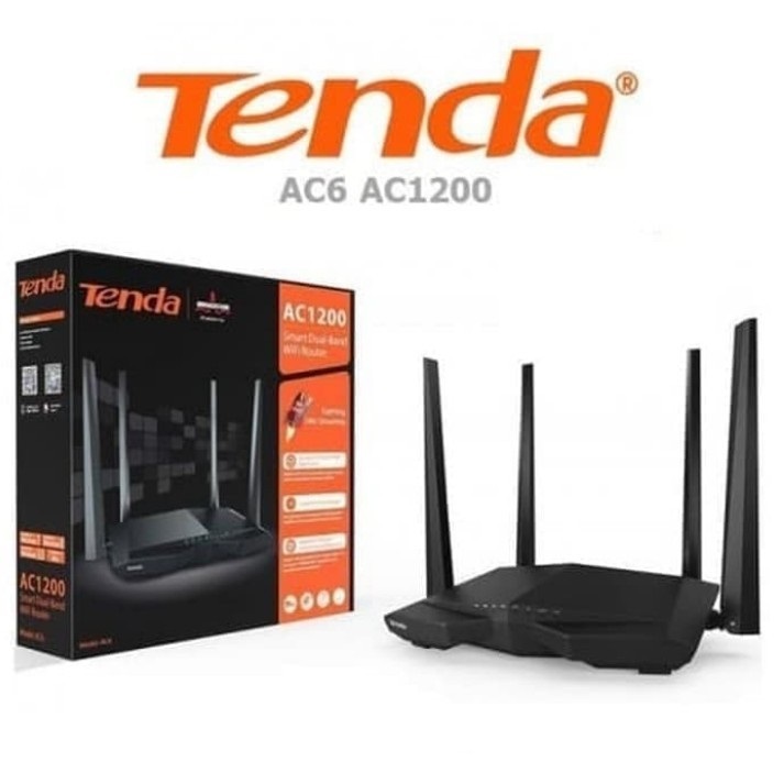 Jual Wireless Router Tenda AC6 Smart Dual Band Wifi Router AC1200 MU-MIMO | Shopee Indonesia