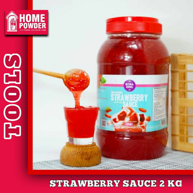 Jual Promo Stroberi Strawberry Sauce 2 Kg Boba King Topping Minuman dan ...
