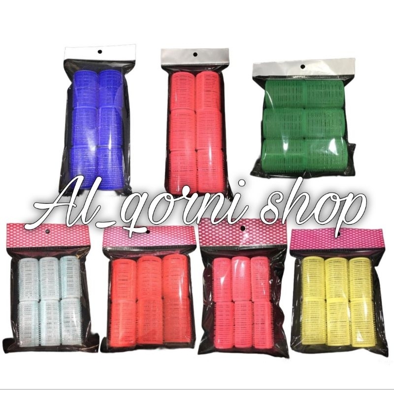Jual Roll Rambut Tempel Isi 6 Roll Rambut Poni Kecil / Besar / Jumbo ...
