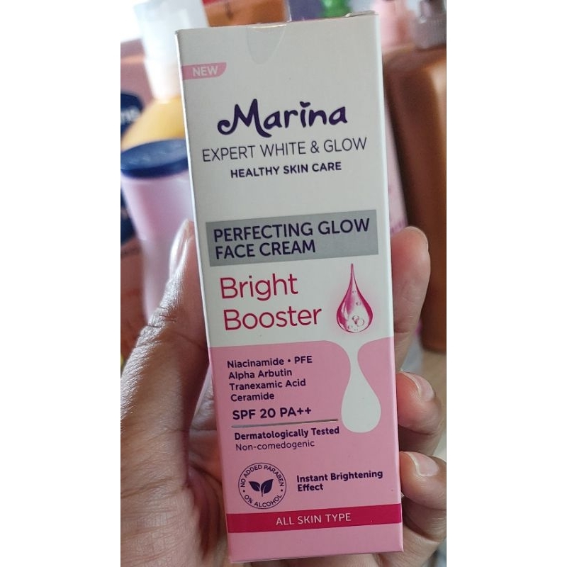 Jual Marina expert & glow healthy skin care perfecting glow face cream ...