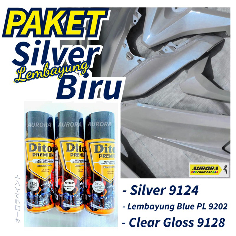Jual Paket Diton Premium Silver Lembayung Biru isi 3 kaleng PL9202 ...