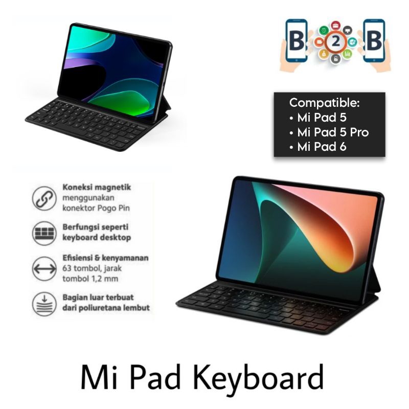 Jual MiPad Keyboard for Mi Pad 5 / 5 Pro / Mi Pad 6 Smart Keyboard | Shopee Indonesia