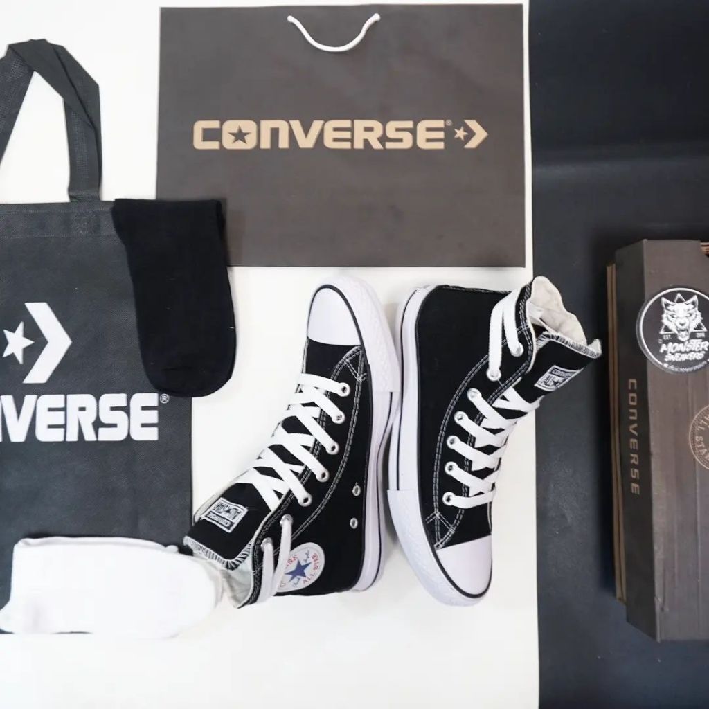 Jual Converse All Star Classic High Black White BNIB [ Free Paper Bag ...