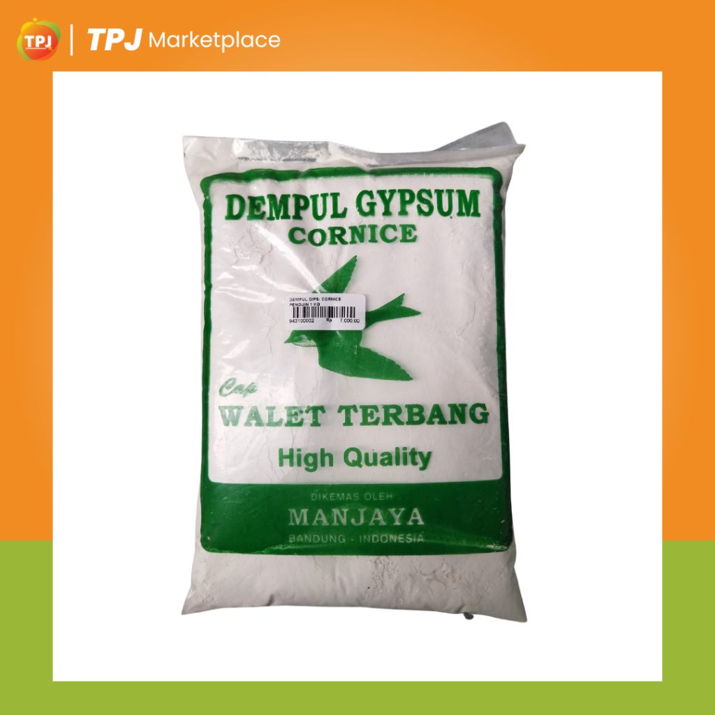 Jual DEMPUL GIPSUM/ DEMPUL GYPSUM/ CORNICE PENGUIN 1 KG CAP WALET ...