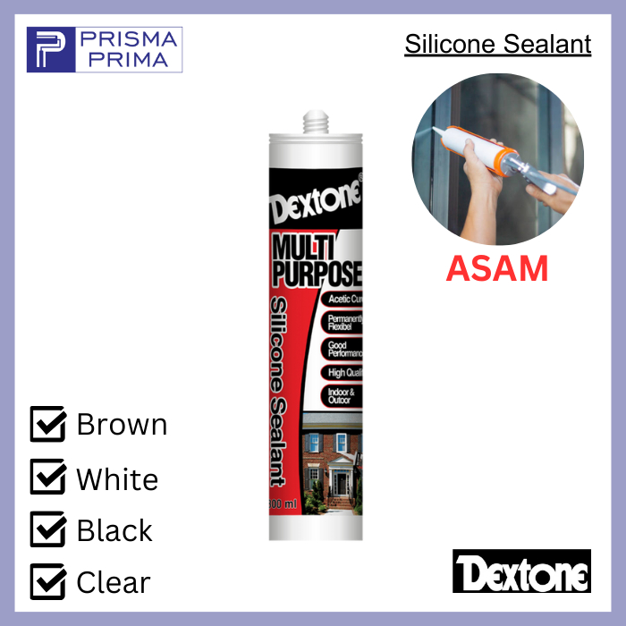 Jual DEXTONE Multi Purpose Lem Silicone Sealant Kaca | Shopee Indonesia
