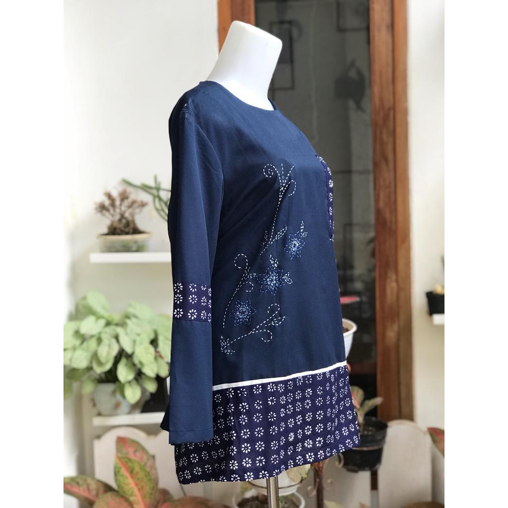 Jual Blus Sulam Batik Kombinasi Almirahandmade 1 | Shopee Indonesia