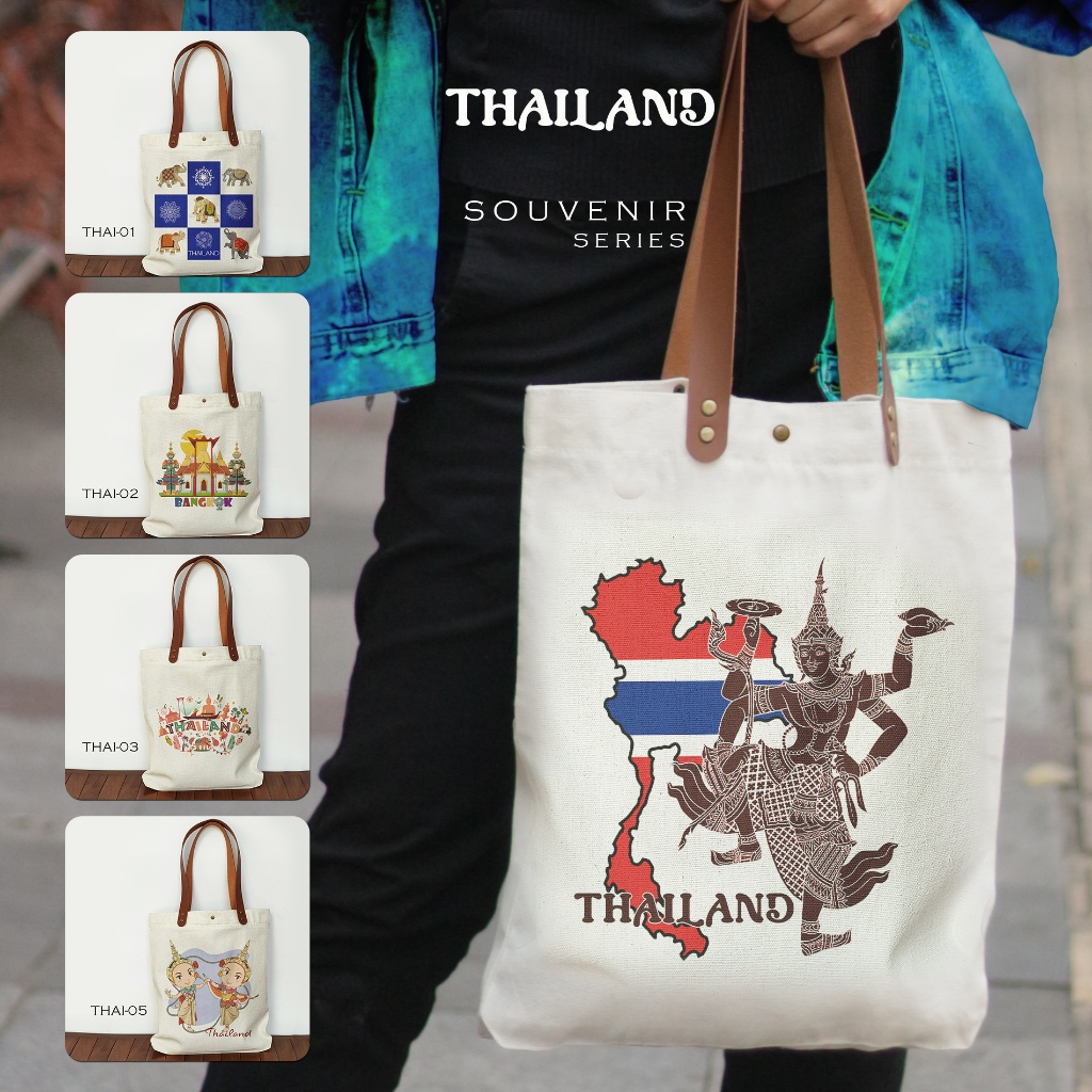 Jual Tote Bag oleh oleh Bangkok Tas Souvenir Thailand | Shopee Indonesia