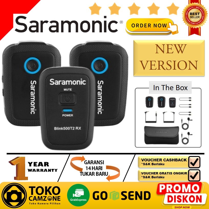 Jual Saramonic Blink 500 B2 New Version Wireless Microphone Garansi