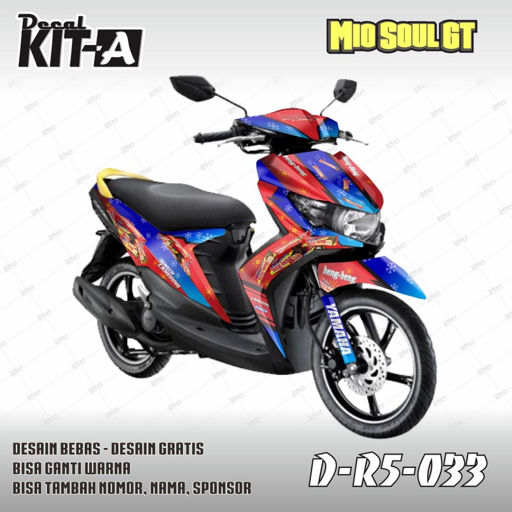 Jual Decal Stiker MIO soul GT Dekal Variasi Sticker Striping Custom ...