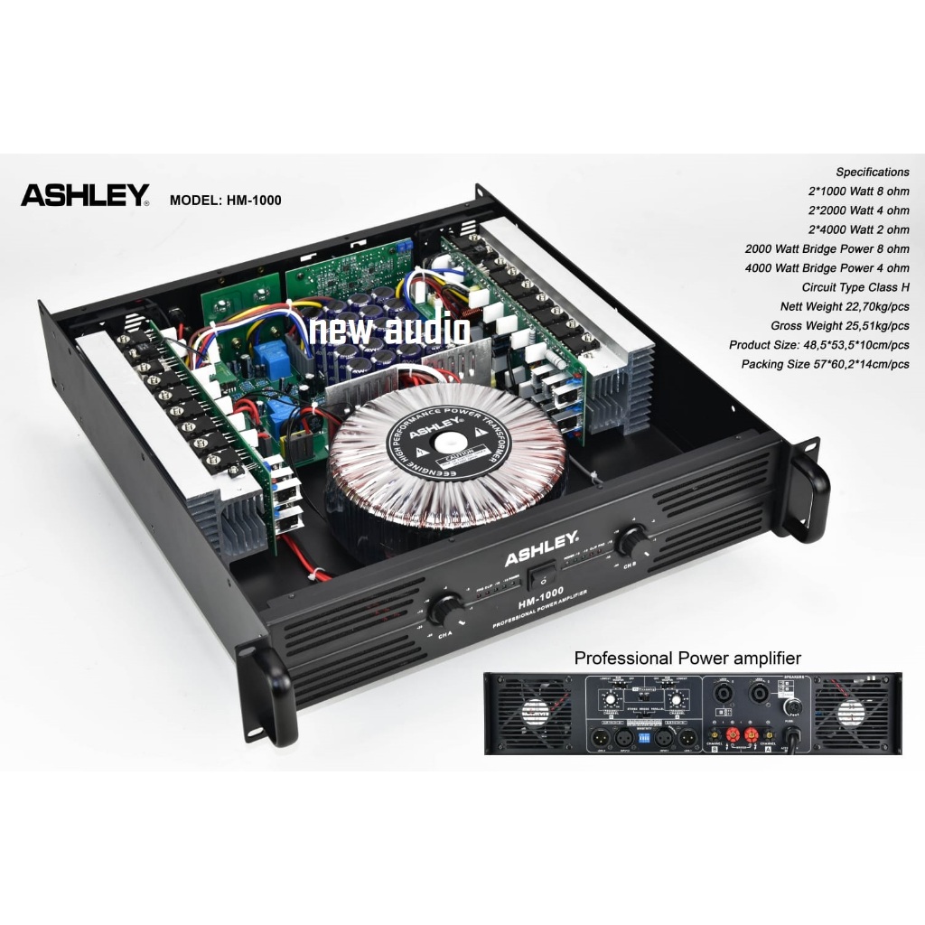 Jual Power Ashley HM 1000 Original Amplifier Class H HM1000 | Shopee ...