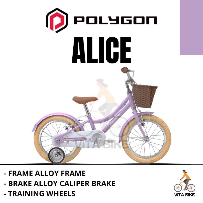Jual Sepeda Anak Polygon Alice 16 Inch Dengan Roda Bantu | Shopee Indonesia