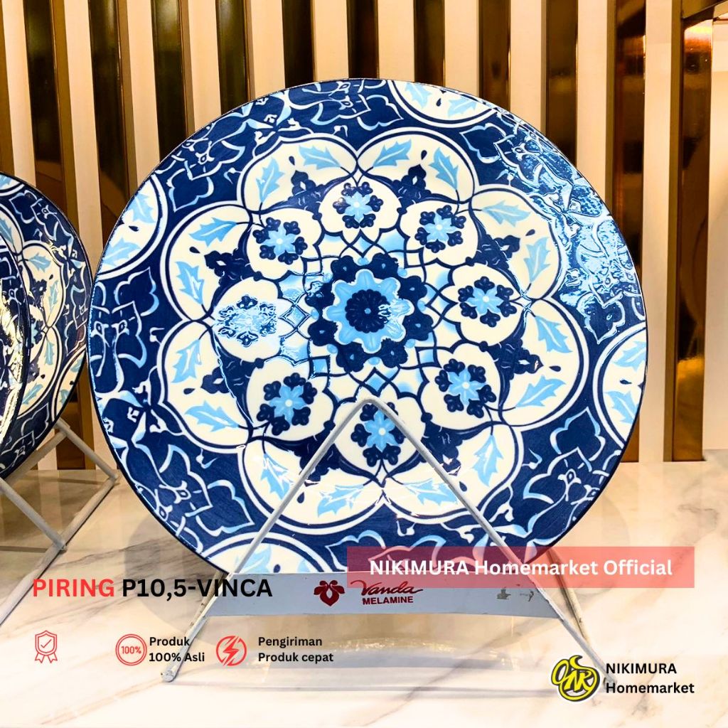 Jual Piring Keramik Ceper 10,5 Inch Vinca Motif Batik | Shopee Indonesia