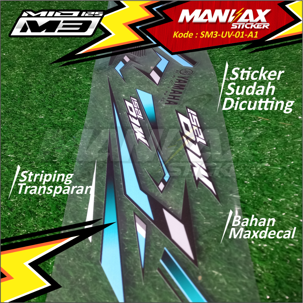 Jual Striping UV Edisi Yamaha Mio M3 125i / Stiker Lis Body Yamaha ...