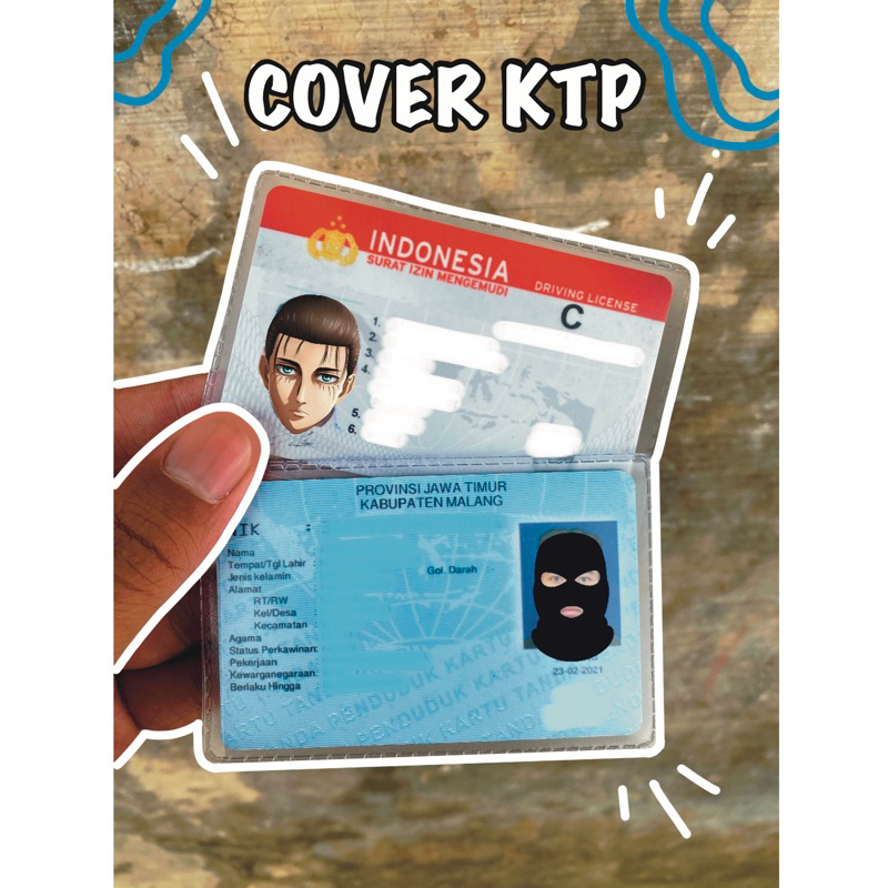 Jual Cover KTP / SIM Pelindung KTP / ID Card Unik Design Anime Vol.2 ...