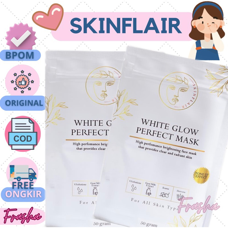 Jual SKINFLAIR MASK MASKER SKINFLAIR WHITE GLOW PERFECT MASK by ...