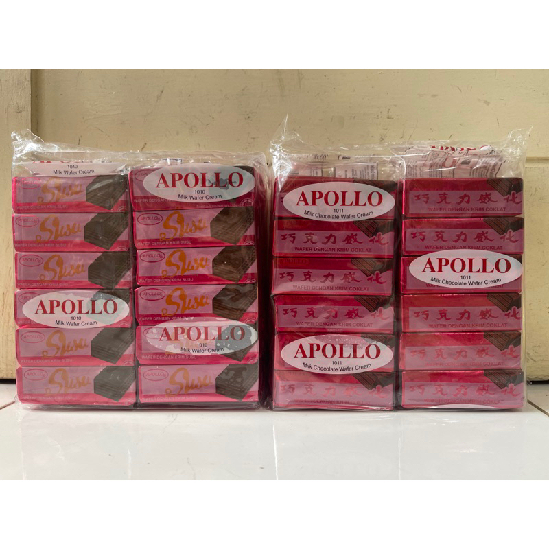 Jual apollo wafer coklat / susu isi 4pack | Shopee Indonesia