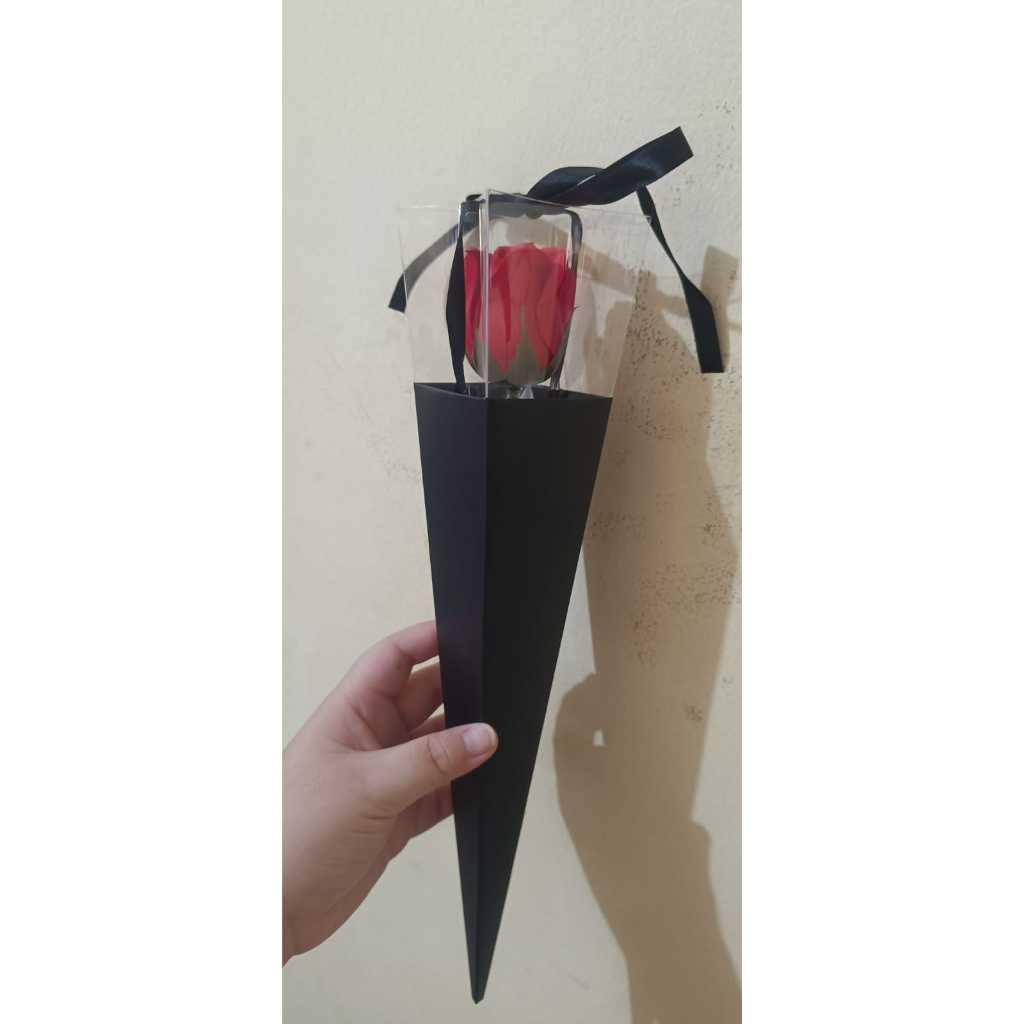 Jual Single rose box / plastik bunga satuan / kertas bunga / barang ...