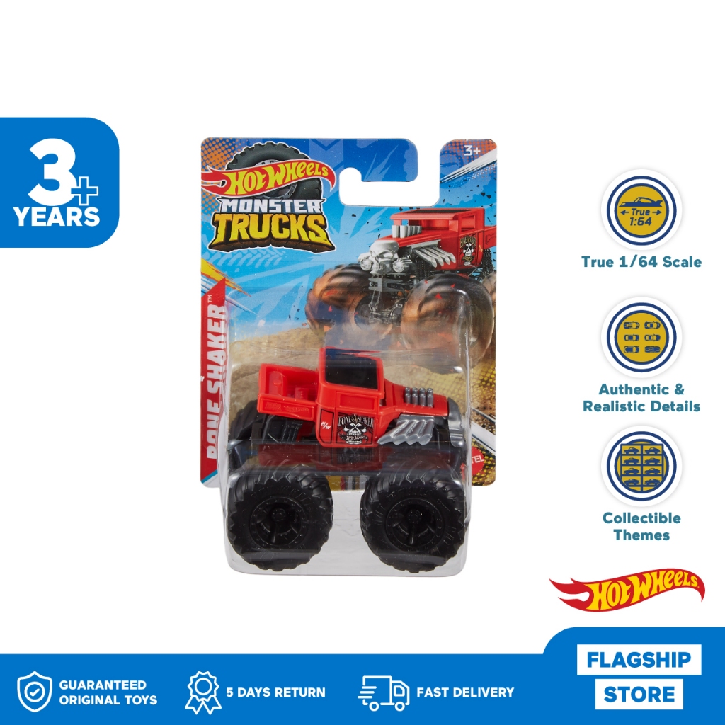 Jual Hot Wheels Monster Trucks Bone Shaker Red Car - Mainan Mobil Balap ...