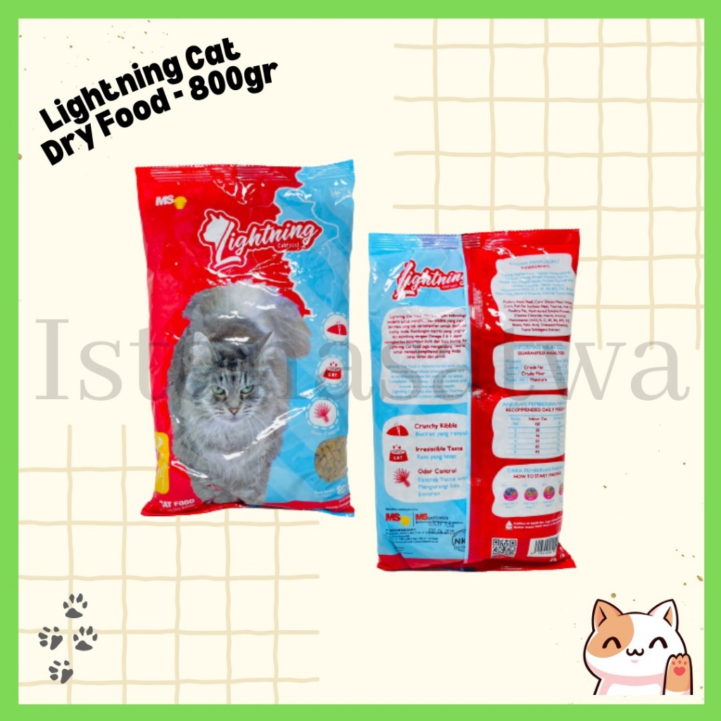 Jual Lightning Dry Food Cat 800gr - Makanan Kucing Kering | Shopee ...