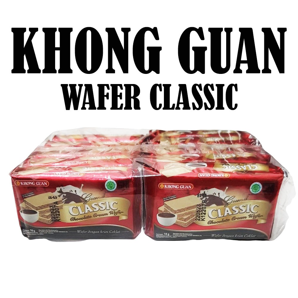 Jual KHONG GUAN CLASSIC CHOCOLATE WAFER ISI 10 | Shopee Indonesia