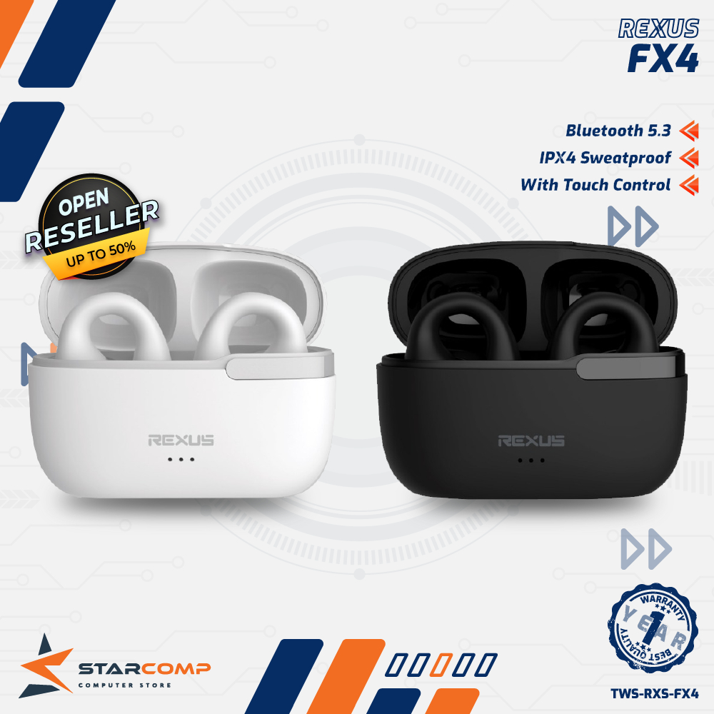 Jual TWS Rexus FX4 Earphone True Wireless Bluetooth Headset - Rexus FX ...
