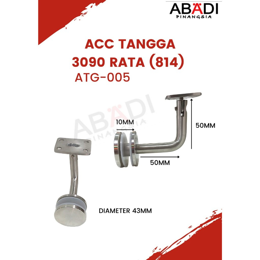 Jual Pegangan Tangga Railing Bracket Handrail Siku Konektor L Tembok ...