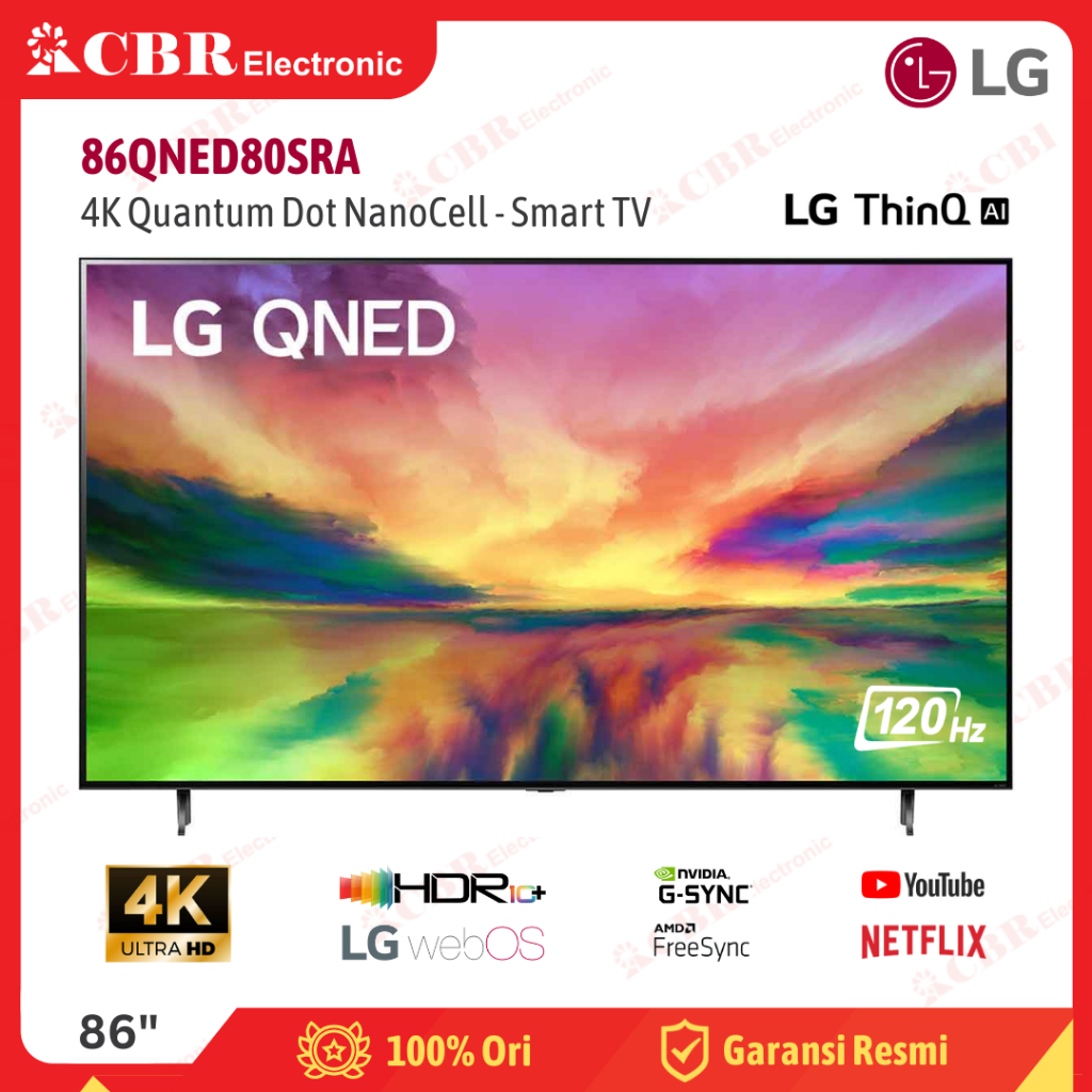 Jual TV LG 86 Inch LED 86QNED80SRA (4K Quantum Dot NanoCell-Smart TV ...